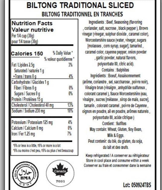 Original Biltong Sticks / Beef Jerky (Halal) | Bulk n Bits