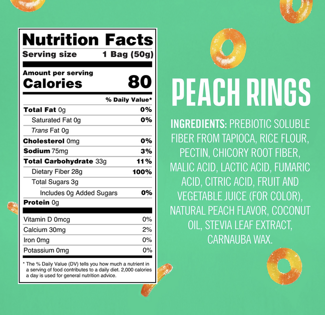 Smart Sweets Peach Rings | Bulk n Bits